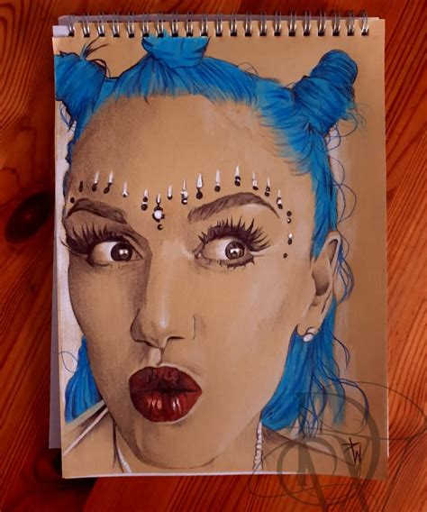 Gwen Stefani Sketchbook Drawing Gwenstefani Popstar Ska Art