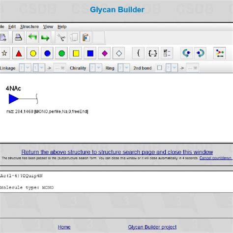 figure s3 glycan builder with d quip4nac entered and displayed in the
