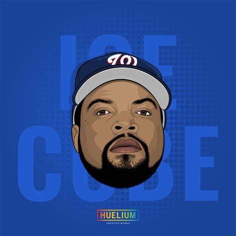Ice Cube Vector Portrait Illustration Cartoon Toon Behance