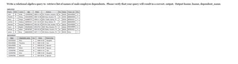 Solved Write A Relational Algebra Query To Retrieve List Of