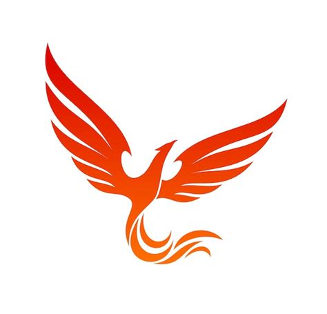 피닉스 동화 요정 새 아이콘 또는 기호 프리미엄 벡터