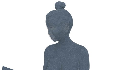 Naked Girl With Book D Model By Renderbot Llc