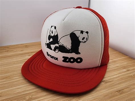 Bronx Zoo Nyc Hat Cap Pandas Red And White Trucker S Gem