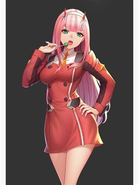 Zero Two Darling In The Franxx Anime Waifu Art Print By WaifuClub Redbubble