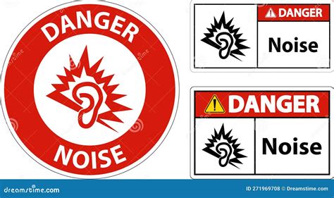 Danger Noise Logo Loud Noise Hazard Symbol Sudden Loud Noise Sign