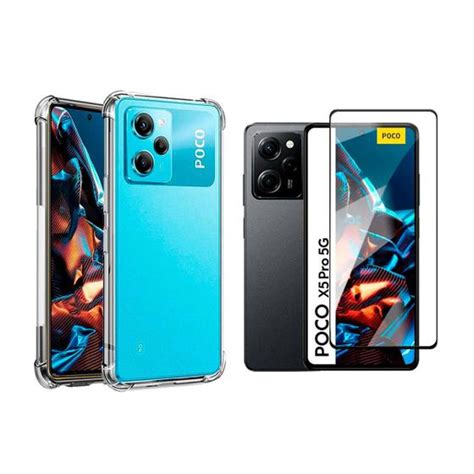 Kit Capa E Película De Vidro 3d Para Xiaomi Poco X5 Pro 5g Jodda