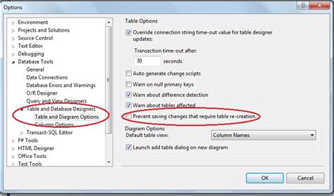 No Se Puede Modificar La Tabla En Sql Server 2008