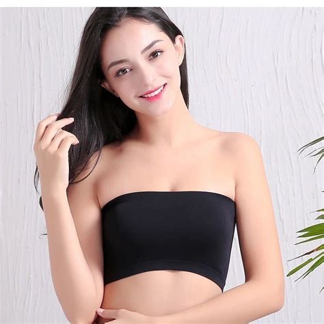 Ready Stock Women Basic Tube Top Bra Stretch Layer Seamless Tube Bra