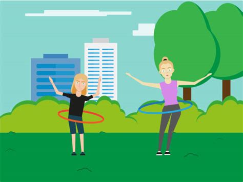 100 Woman Hula Hooping Stock Illustrations Royalty Free Vector