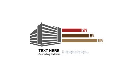 多色扁平ppt条形图 Islide