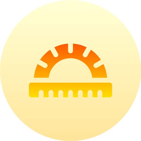 Protractor Basic Gradient Circular Icon