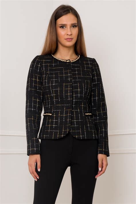 Sacou Cu Fir Auriu Sacouri And Compleuri Leonard Collection