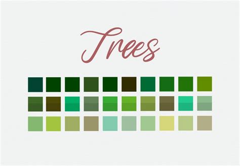 Trees Procreate Color Palette Etsy
