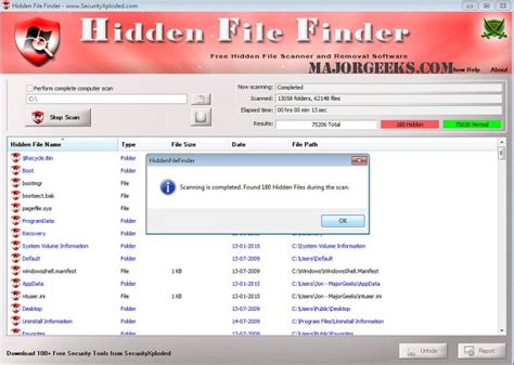 Download Hidden File Finder MajorGeeks