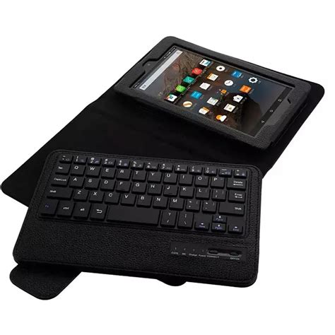 Bluetooth Keyboard Tablet Leather Case Cover For Kindle Fire Hd