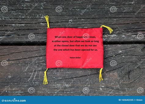 Inspirational Quote From Helen Keller Stock Image Image Of Text