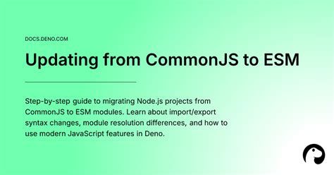 Updating From Commonjs To Esm