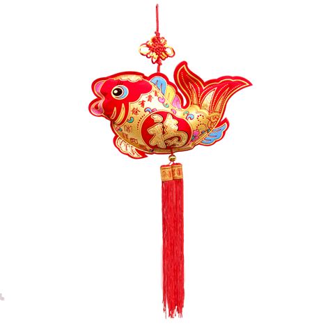 2024龙年新年装饰鱼家用福字挂件春节新房过年乔迁挂饰喜庆中国结 虎窝淘