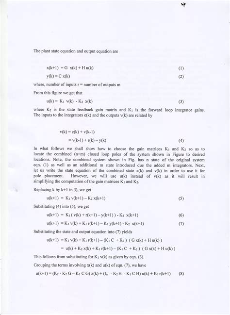 Servo Systems Integral State Feedback Lecture 2020 Pdf Physics Science