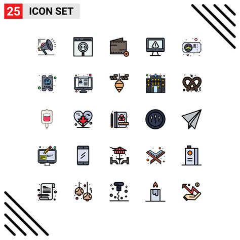 25 Filled Line Flat Color Concept For Websites Mobile And Apps Security Information Development