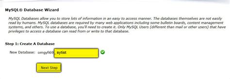 Creating A Mysql Database In Cpanel Sytist Manual Installation