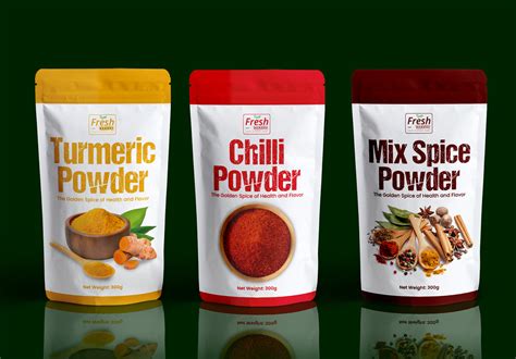 Spices Pouch Packaging Design Behance