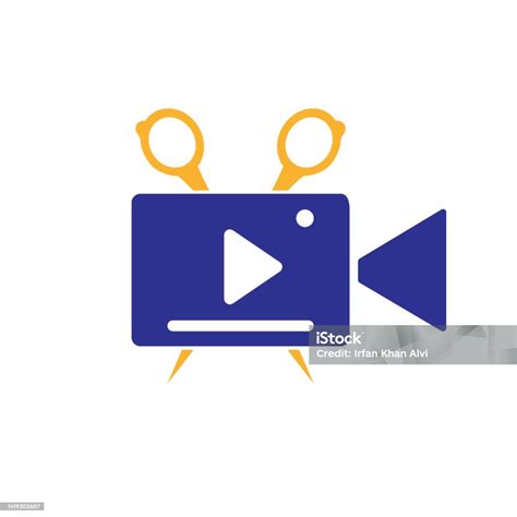 Movie Film Editor Vector Logo Design Video Editing Logo Concept Stock