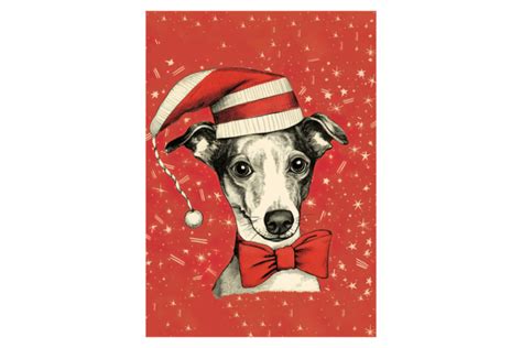 Whippet Christmas Card Graphic By Gornidesign · Creative Fabrica