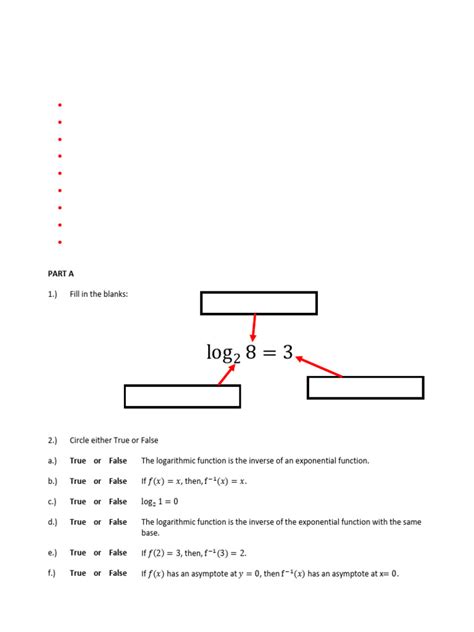 Test Unit 3 Logarithmic Functions Sc 2025 Pdf Logarithm Function Mathematics