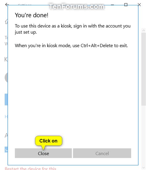 Setup Or Remove A Kiosk Account Using Assigned Access In Windows 10