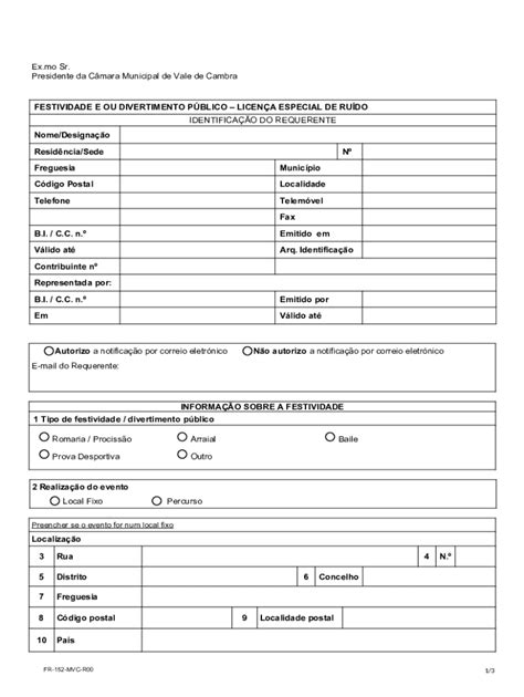 Preenchível Disponível Presidente da Cmara Municipal de Vale de Cambra
