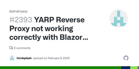 Yarp Reverse Proxy Not Working Correctly With Blazor Ssr Project In