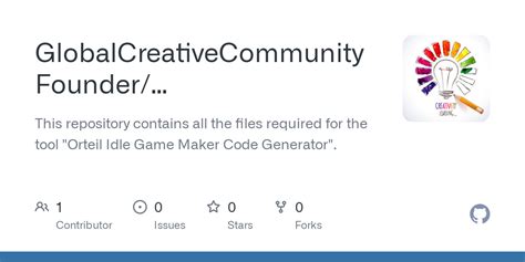 Github Globalcreativecommunityfounderorteilidlegamemakercode