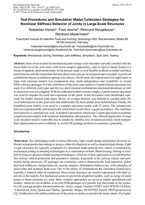 Test Procedures And Simulation Model Calibration Strategies For