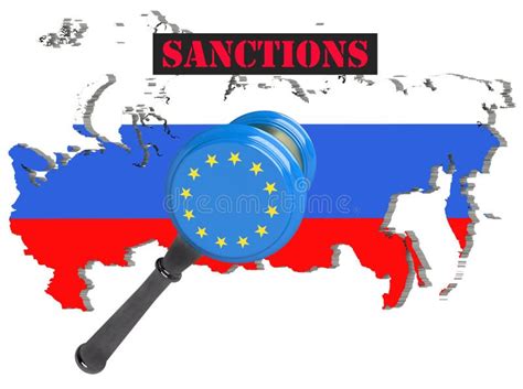 Kaart Van Rusland Europese Unie Sancties Tegen Rusland Unie De Vlag En