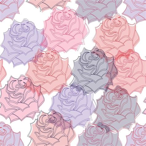 Premium Vector Seamless Pattern Multicolored Roses