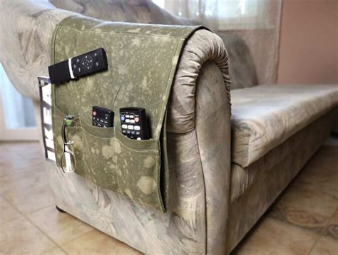 DIY Fabric Remote Control Holder How To Sew An Armchair Caddy With 4