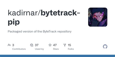 Github Kadirnarbytetrack Pip Packaged Version Of The Bytetrack Repository
