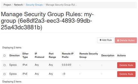 How To Use Security Groups In Horizon On Eo Lab — Eo Lab 001
