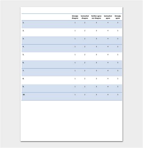 27 Free Likert Scale Templates Examples [word Excel Ppt] 41 Off