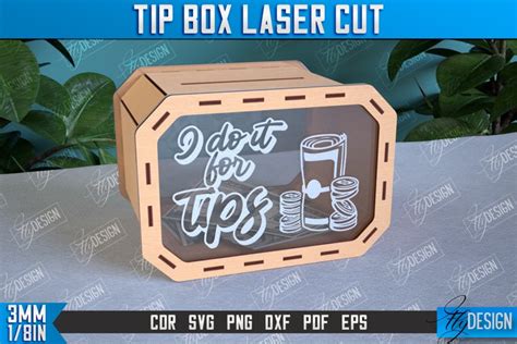 Tip Box Laser Cut Design Money Box Template