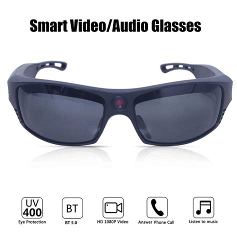 Jual Smart Music Glasses Camera With Bluetooth Earphones1080p Video