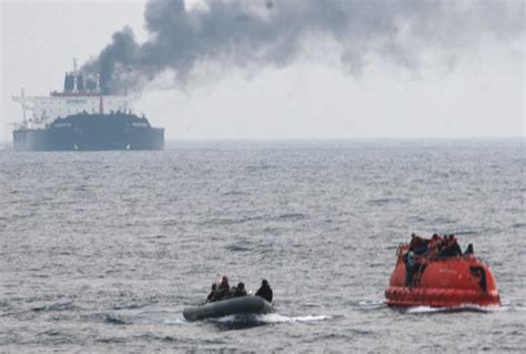 Vlcc Ablaze In Gulf Of Aden After Suspected Pirate Attack Crew Safe