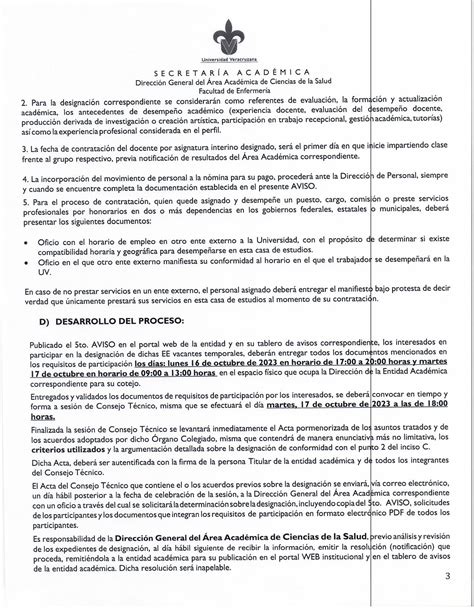 5to Aviso 70 EE Vacante Temporal Del Periodo Agosto 2023 Enero 2024