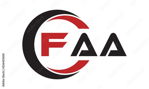 Faa Three Letter Swoosh Logo Design Vector Template Monogram Logo
