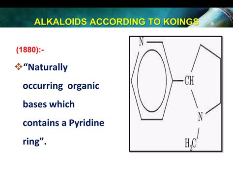 Alkaloids And Extraction Of Alkaloids Pptx Chemistry Science