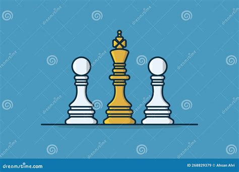 Collection Of Colorful Chess Pieces Vector Illustration Stock Illustration Illustration Of