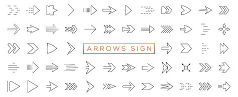 Set Arrow Icons Collection Different Arrows Sign Set Different Cursor Arrow Direction Symbols