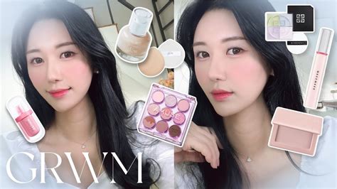 Grwm최근 새로산 신상 아이템들로 깔 끔 청순한 퓨어 여쿨핑크 메이크업 같이 준비해요💕글로우 비비크림애기궁둥이 퍼프vdl 신상블러셔로맨틱민서 Youtube