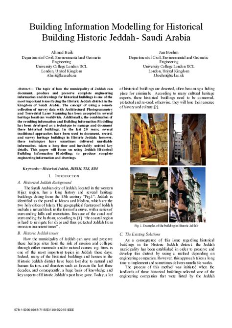 Pdf Building Information Modelling For Historical Building Historic